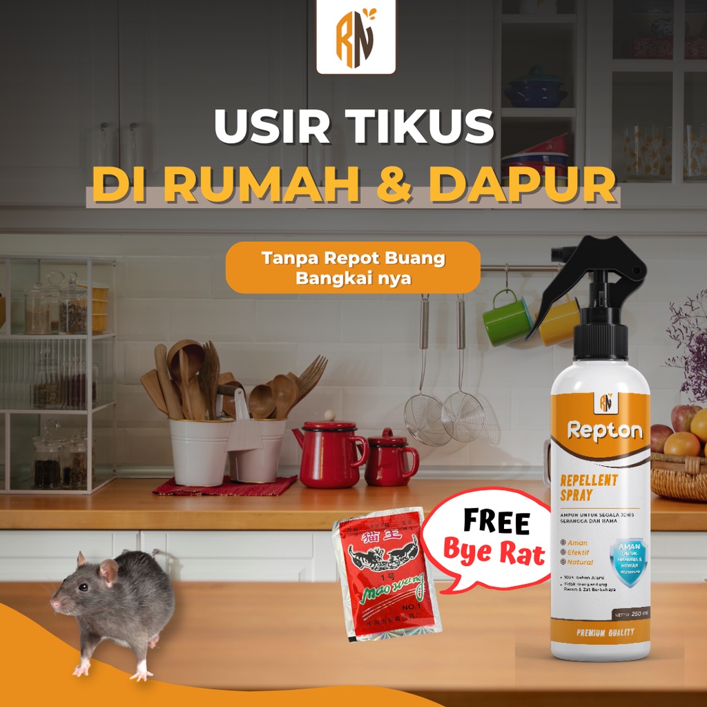 Jual Repton Rat Repellent Spray Anti Tikus di Rumah dan Dapur Semprotan ...