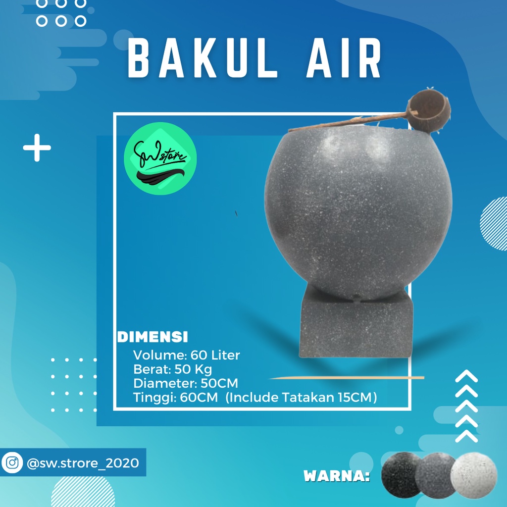 Jual Bakul Air Bak Mandi Model Gentong Terazzo Bak Air Gentong Model ...