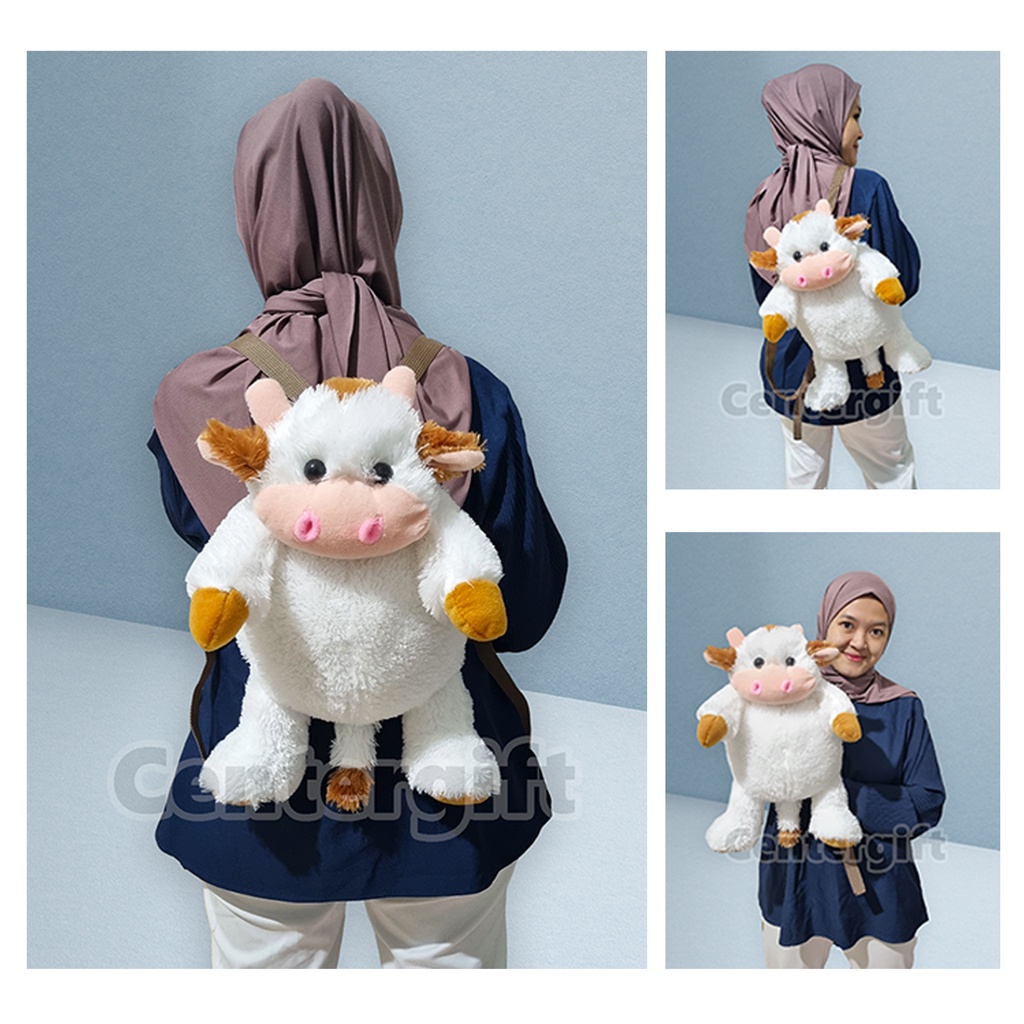 Jual Tas Sapi Ransel Anak Karakter Tas Boneka Sapi Lucu Backpack ...