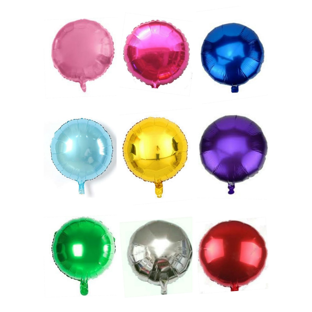 Jual Foil Balloon Round 18inch / Balon Bulat | Shopee Indonesia