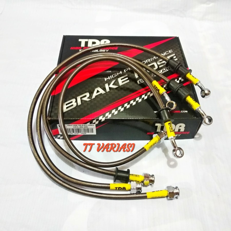 Jual Selang Rem Xmax 250 ABS Depan & Belakang TDR Racing - BLACK CARBON | Shopee Indonesia
