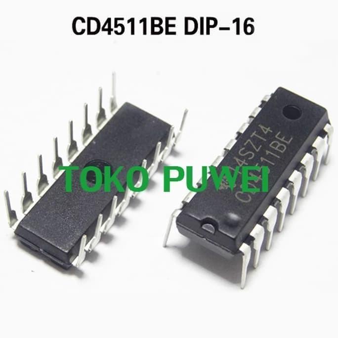 Jual CD4511BE CD4511 BCD to 7 Segment Decoder Driver Latch DIP-16 BG06 ...