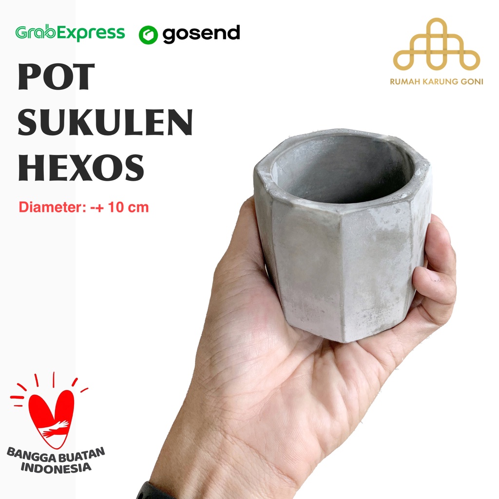 Jual Pot Sukulen Hexos - Indoor Planter - Pot Semen Segienam - Pot ...