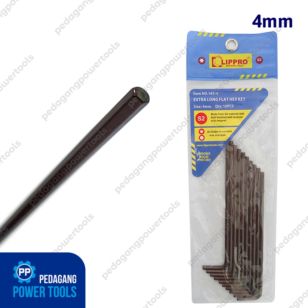 Jual LIPPRO 161 4 MM KUNCI L PANJANG FLAT S2 EXTRA LONG HEX KEY WRENCH ...