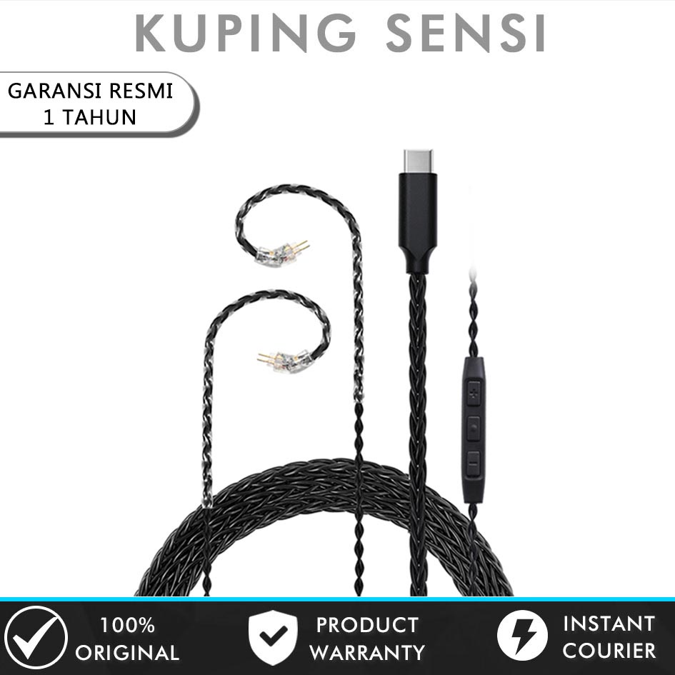 Jual JCALLY TC08 Pro USB Type C Earphone Cable Kabel USB Type C Jack ...