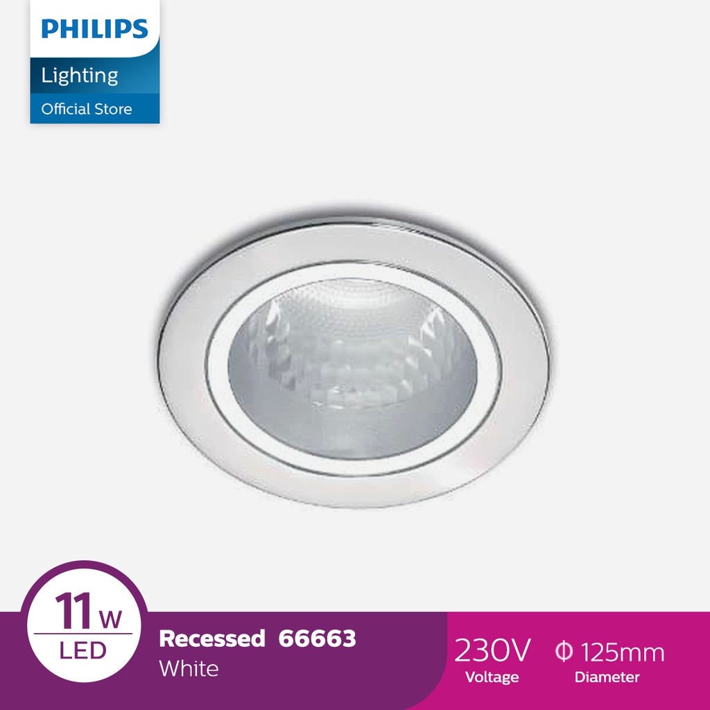 Jual Philips recessed downlight white 66663 1x11W 230V | Shopee Indonesia
