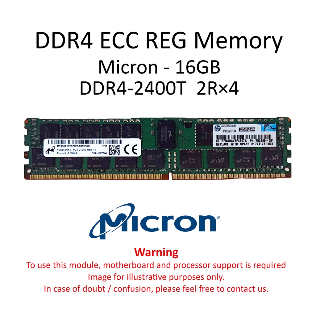 Jual Micron Server Memory Ram Ddr4 Ecc Reg Rdimm 2133p 2400t 2666v