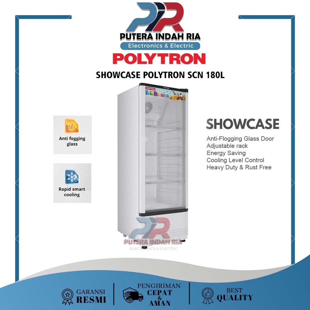Jual SHOWCASE POLYTRON SCN 180L / Showcase [Kapasitas 180 Liter / 3 Rak] | Shopee Indonesia