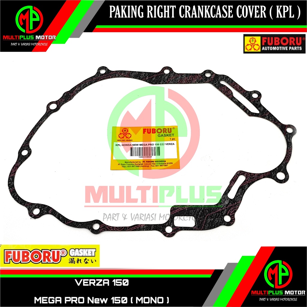 Jual Paking Gasket Perpak KPL Right crankcase cover tutup block blok bak mesin kopling kanan ...