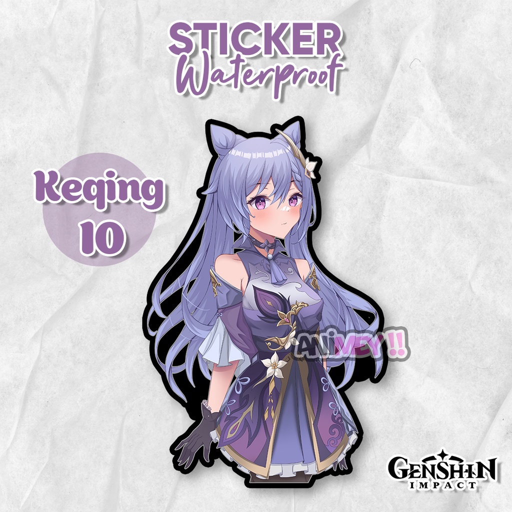 Jual Stiker Keqing Genshin Impact/ Sticker Anime Waterproof | Shopee ...