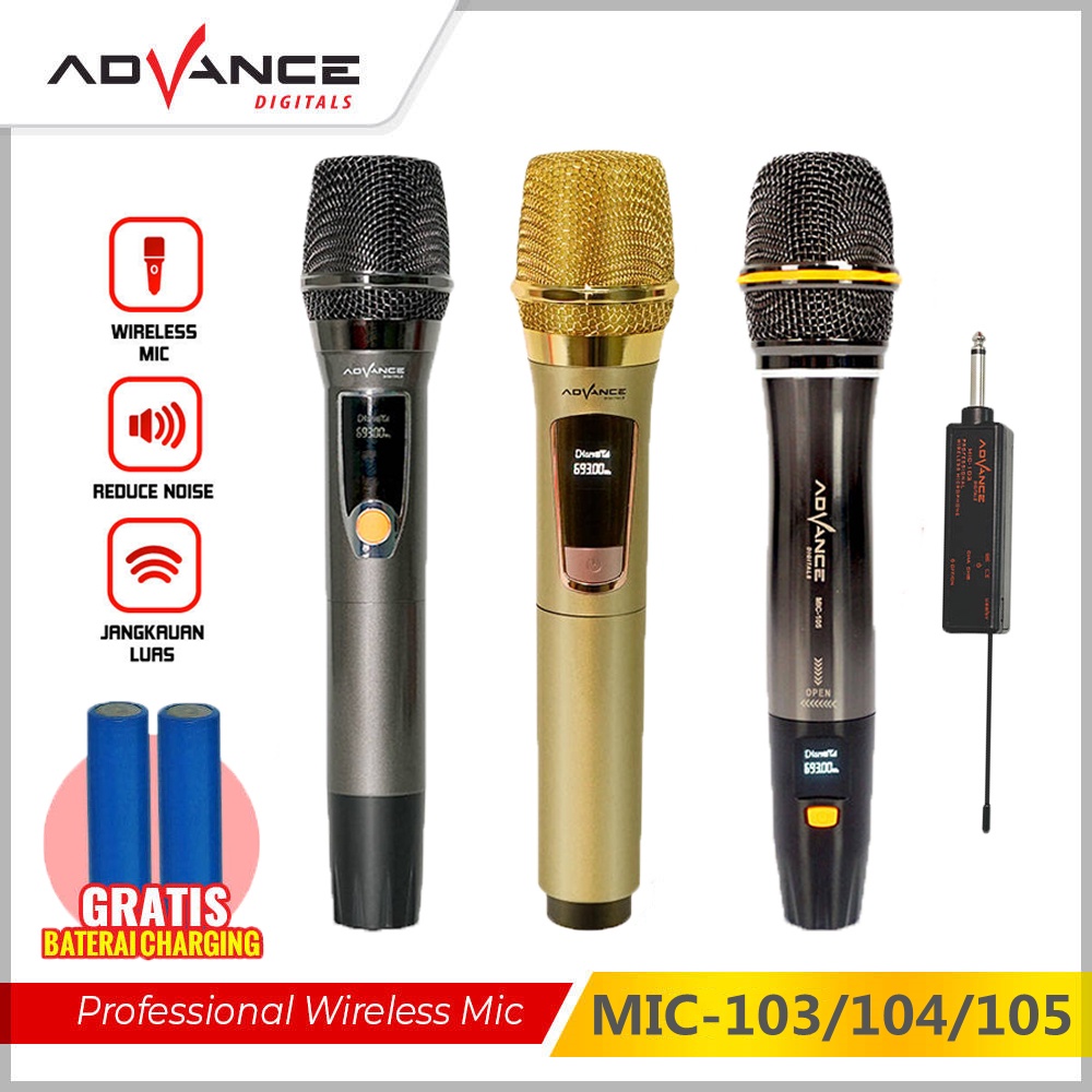 Jual 【READY STOCK】Advance Mic-103 Microphone Profesional Mic Wireless ...