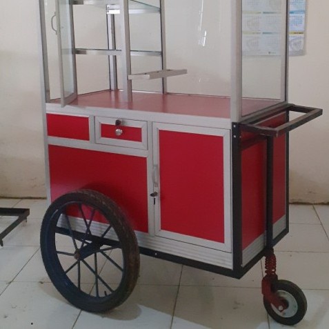 Jual GO SHOP GEROBAK DORONG / GEROBAK ALUMUNIUM / GEROBAK KELILING ...