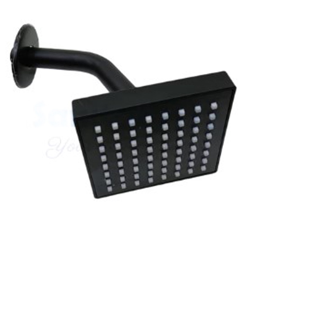 Jual Kepala Shower Mandi Bentuk Kotak Hitam / Head Shower | Shopee ...