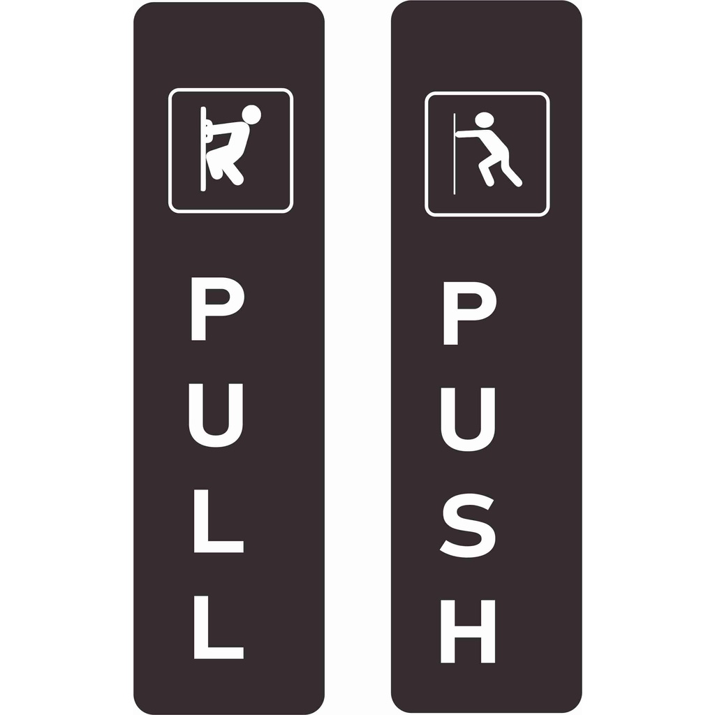 Jual Akrilik / Stiker Pintu Pull Push Dengan Logo Hitam | Shopee Indonesia