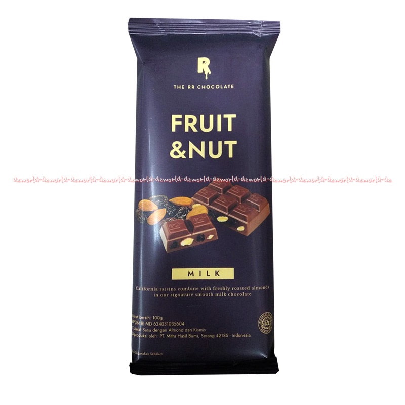 Jual The RR Chocolate 100gr Dark Orange Mix Nuts Dark Roasted Cookies ...