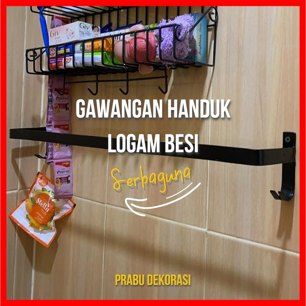 Jual Rak Holder dari Besi / Gantungan Baju Logam Besi / Gawangan Handuk ...