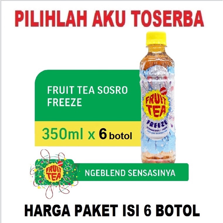 Jual FRUIT TEA Sosro FREEZE PET 350 ml - ( HARGA 6 botol ) | Shopee ...