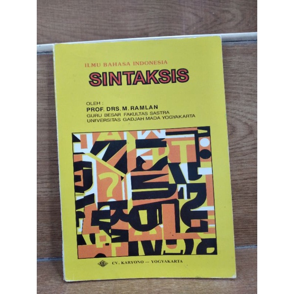 Jual Ilmu Bahasa Indonesia: Sintaksis - Prof. Drs. M. Ramlan | Shopee ...