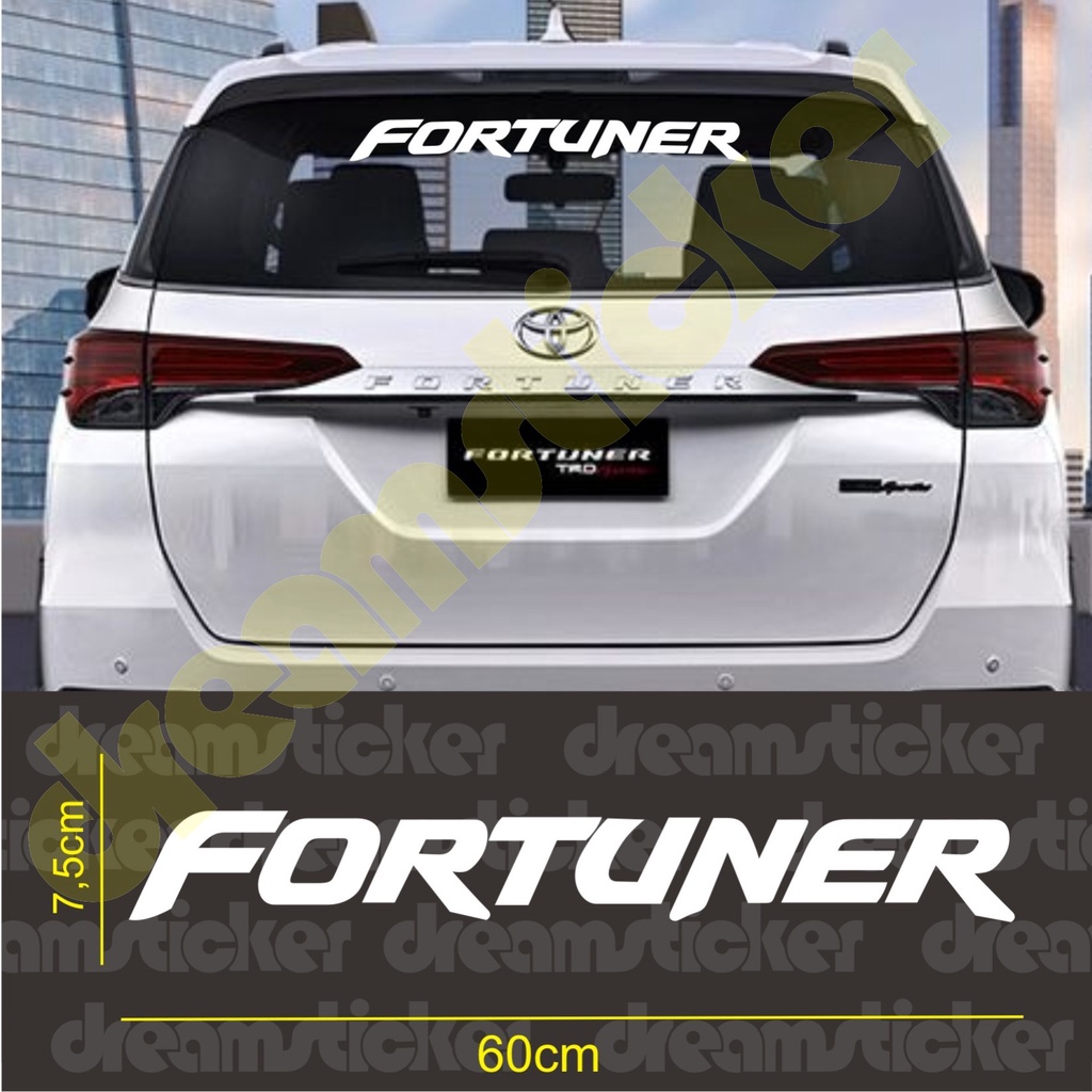 Jual Sticker Stiker Mobil Toyota Fortuner Kaca Belakang | Shopee Indonesia