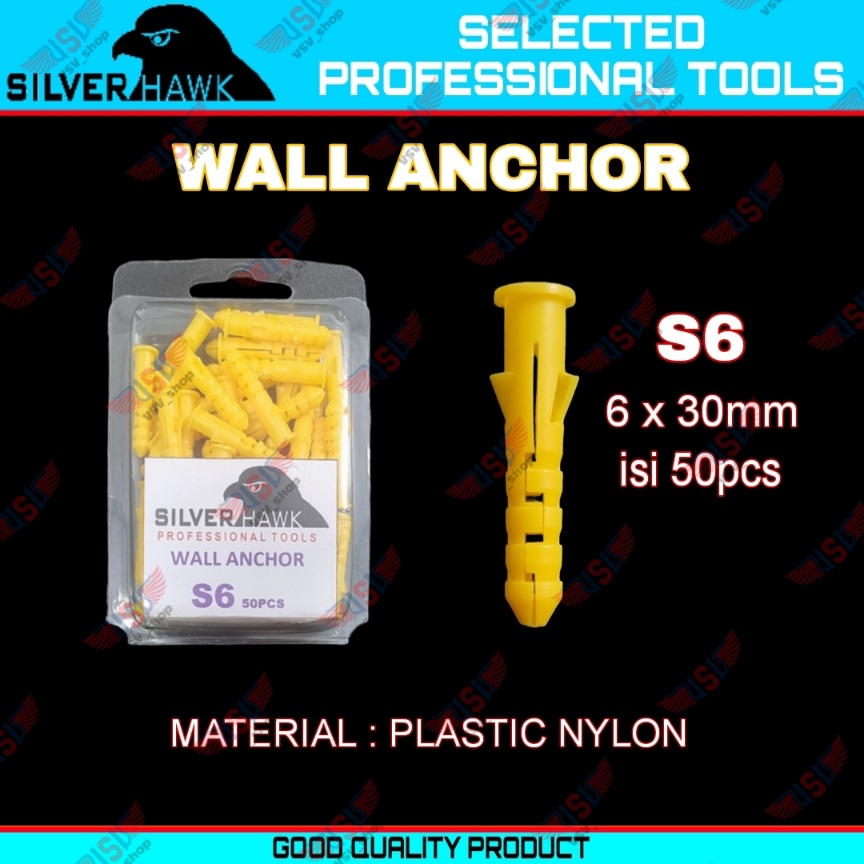 Jual Angkur Baut Tembok sekrup Dinding Tembok Angkur Nylon Wall anchor ...