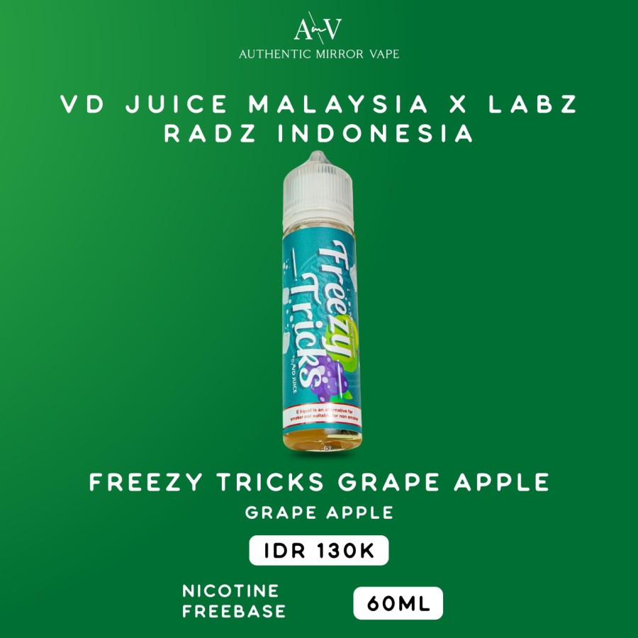 Jual Freezy Tricks Grape Apple 60ML by VD Juice Malaysia - LF | Shopee ...