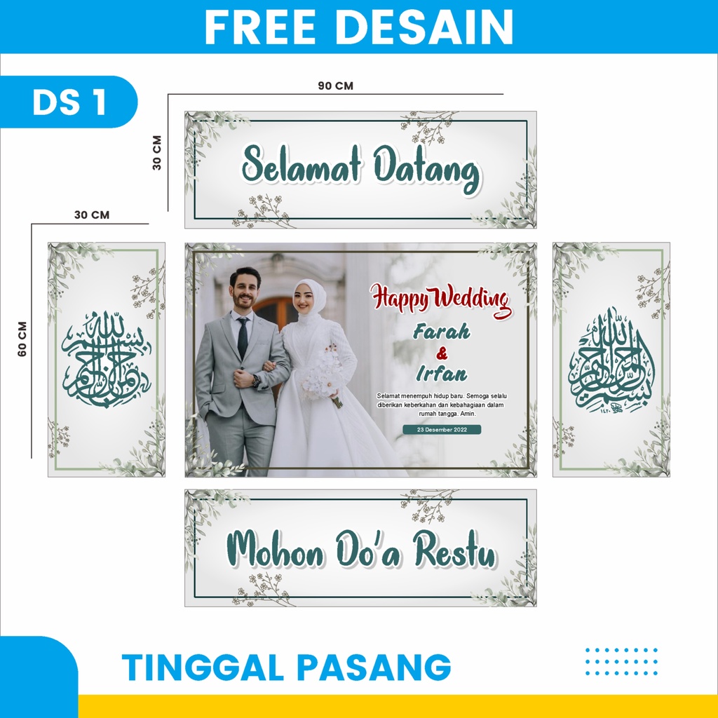 Jual spanduk banner dekorasi menikah wedding komplit | Shopee Indonesia