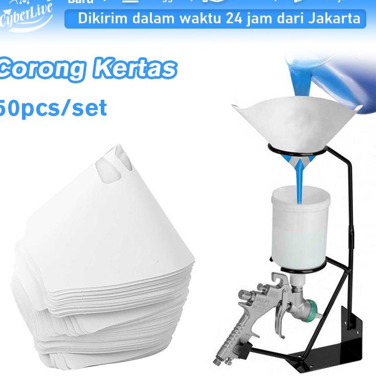 Jual ♧ 50 pcs Mesh Kertas Saringan Cat Filter Corong / Nylon Paper ...