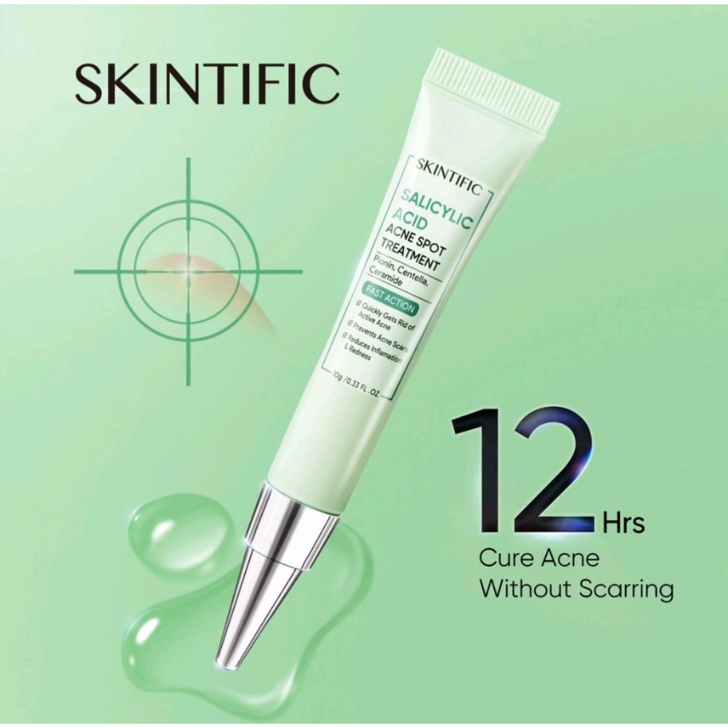 Jual SKINTIFIC 2% Salicylic Acid Acne Spot Treatment Gel 12 Hours Cure ...