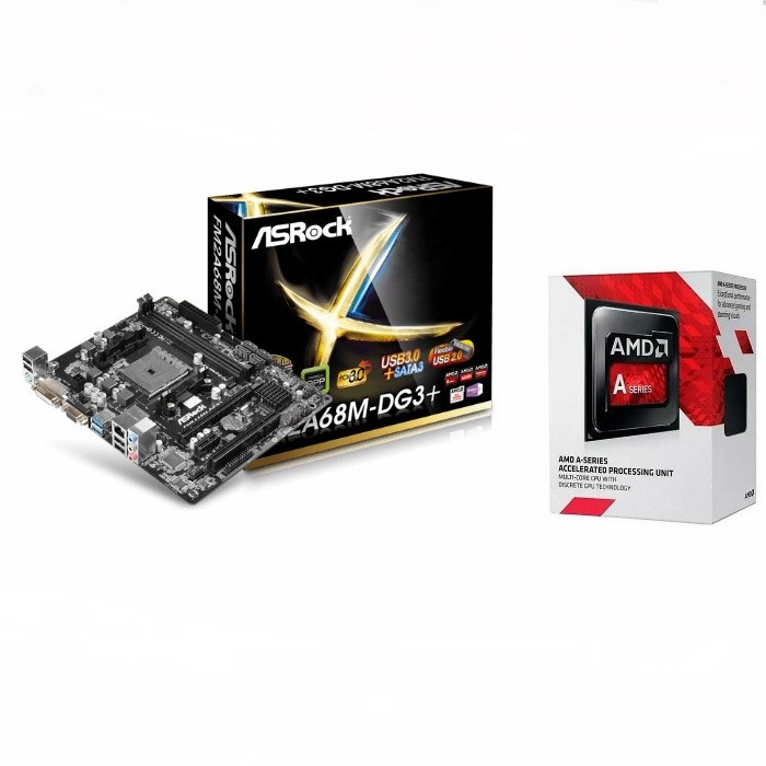 Jual Paket maijboard Asrock FM2A68M -G3+ AMD Apu A8 7680 with Radeon R7 ...