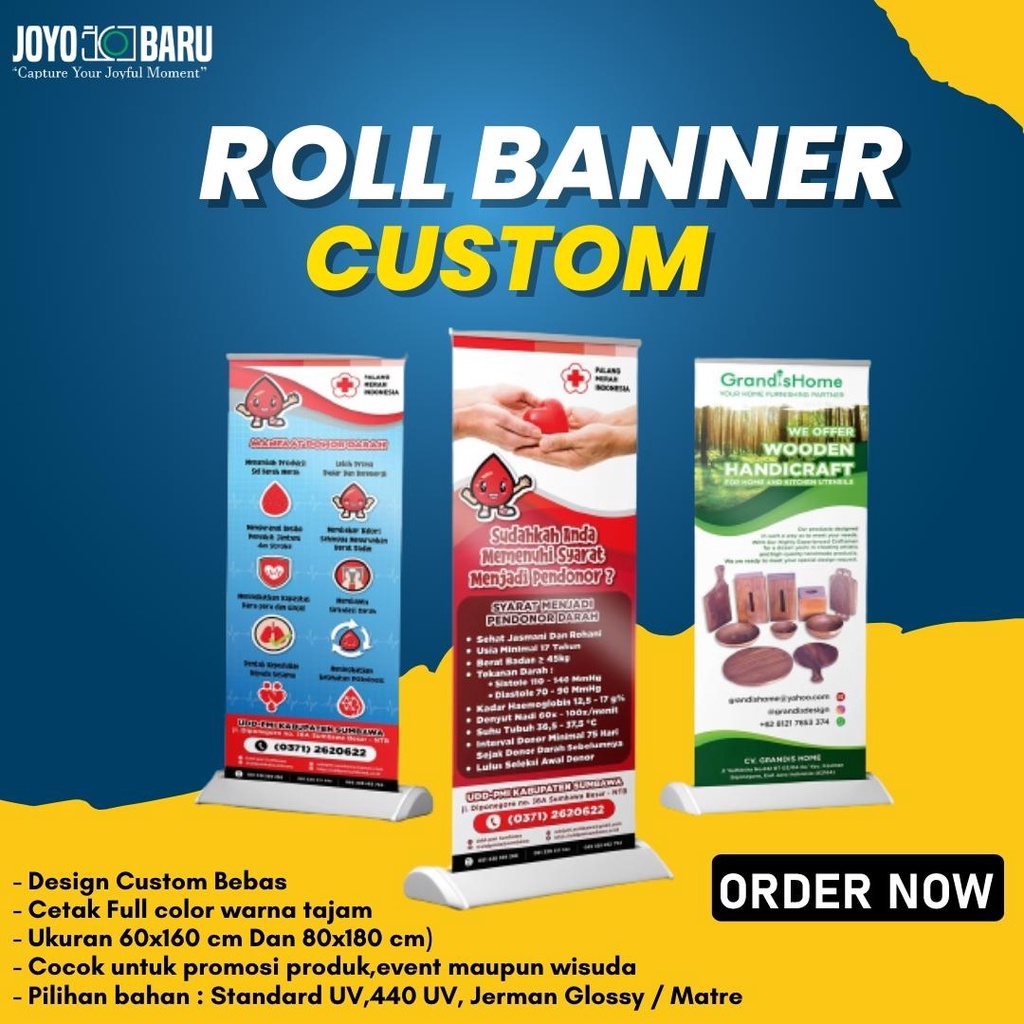 Jual CETAK + RANGKA ROLL BANNER STAND 60X160 cm Dan Dan 80x180 cm Surabaya dan Sidoarjo | Shopee ...