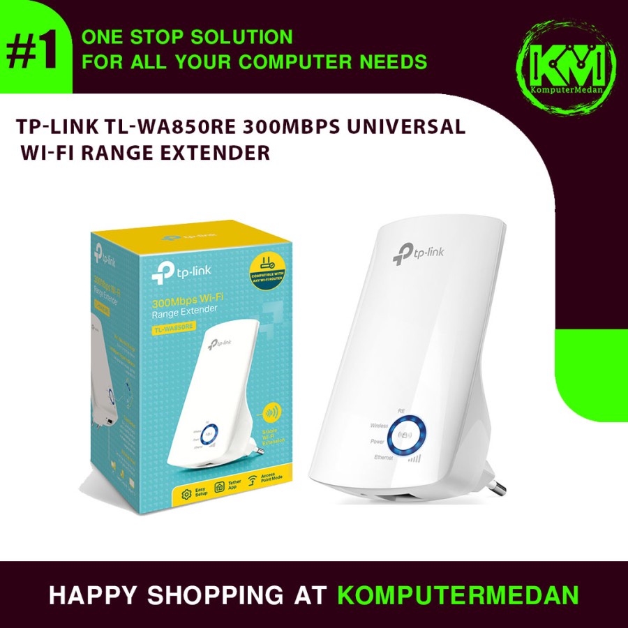 Jual TP-LINK TL-WA850RE 300Mbps Universal Wireless N Range Extender ...