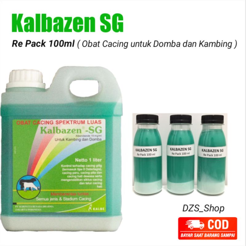 Jual KALBAZEN SG 100ml || Obat Cacing Domba dan Kambing isi 100 ml ...