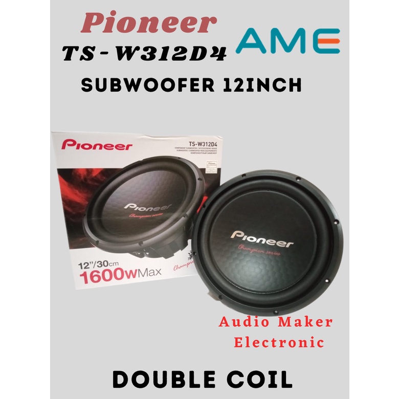 Jual Subwoofer Pioneer TS-W312D4 12inch double voice coil -pioneer TS ...