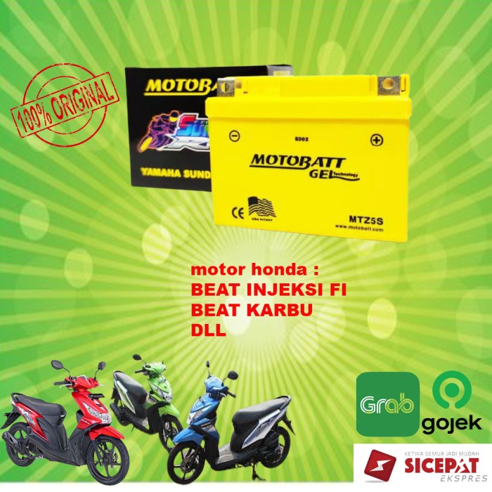 Jual AKI MOTOR HONDA BEAT INJEKSI BEAT KARBU MTZ5S ACCU KERING MOTOBATT | Shopee Indonesia