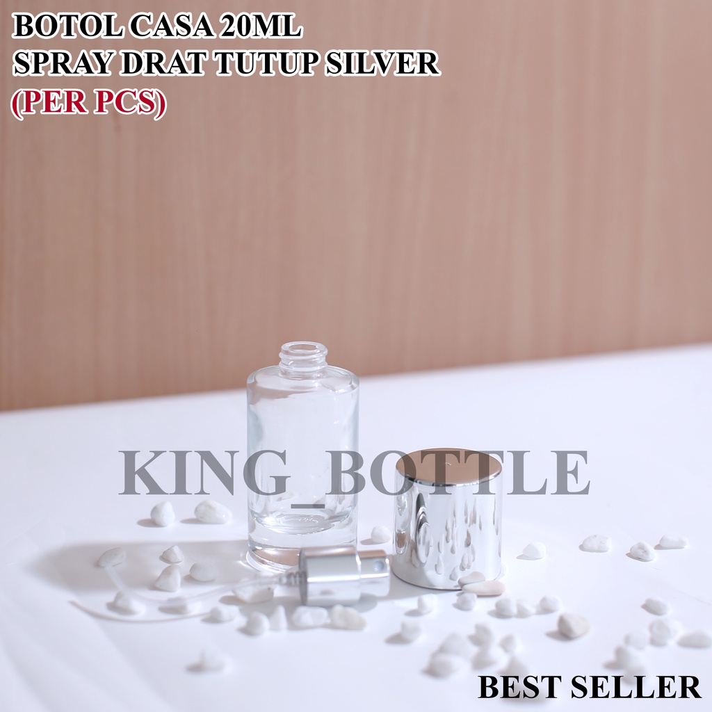 Jual BOTOL CASA DRAT SILVER 20ML PERPCS | Shopee Indonesia