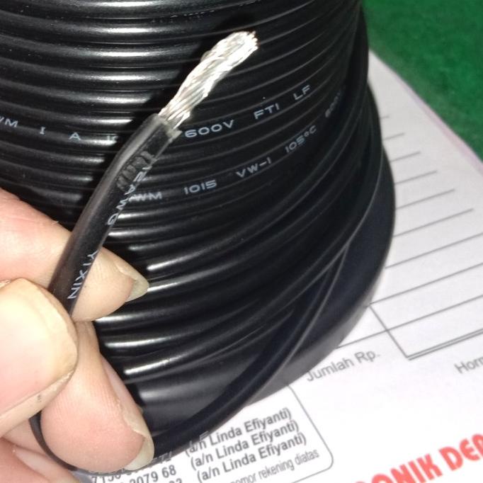 Jual kabel AWG12 AWG 12 diamater serabut 4mm made in JAPAN Hitam per meter pcmelektrob9090 Juara ...