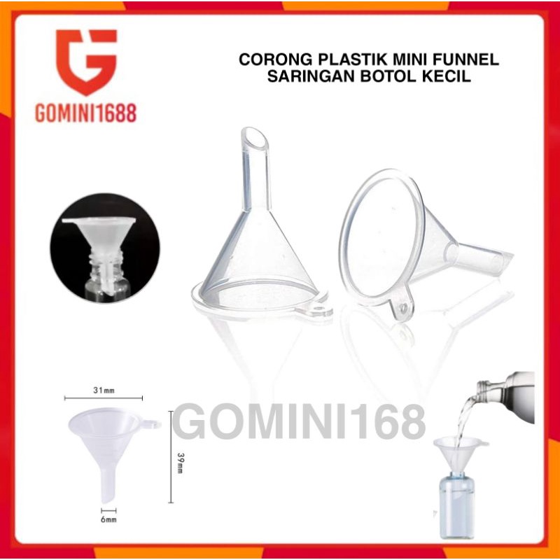 Jual Corong Mini Plastik Funnel Minyak Parfum Saringan Botol Kecil ...