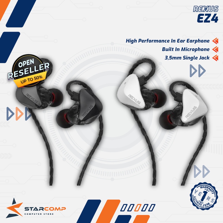 Jual Gaming Earphone Rexus EZ4 With Mic Handphone Android Laptop ...