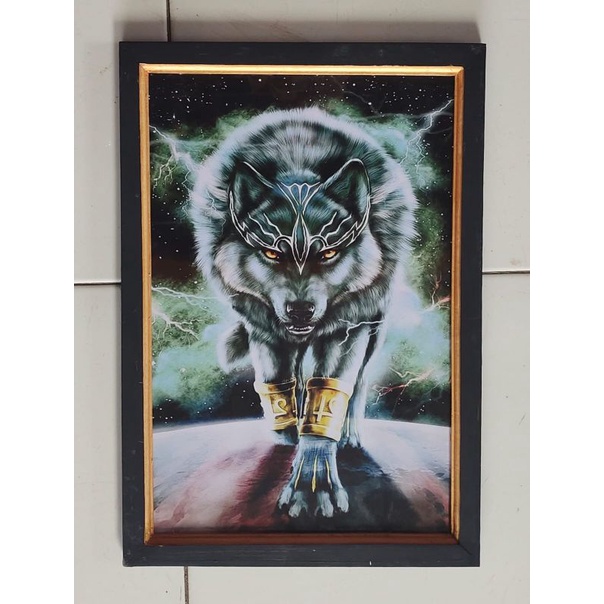 Jual hiasan dinding poster raja serigala / srigala plus bingkai ukuran ...