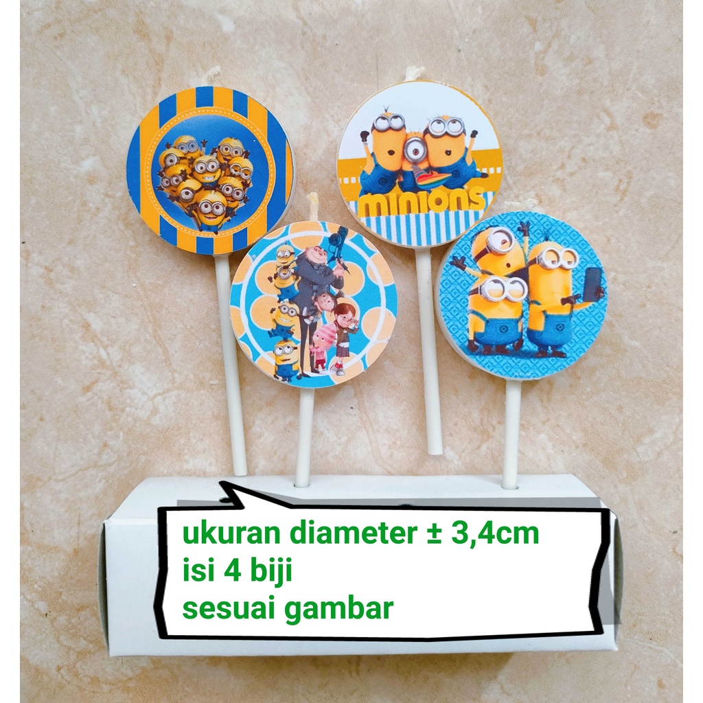 Jual satu set lilin ulang tahun karakter Minion Minions | Shopee Indonesia