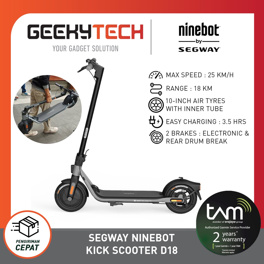 Jual Segway Ninebot D18 Scooter/ KickScooter Elektrik Skuter D18 Segway ...