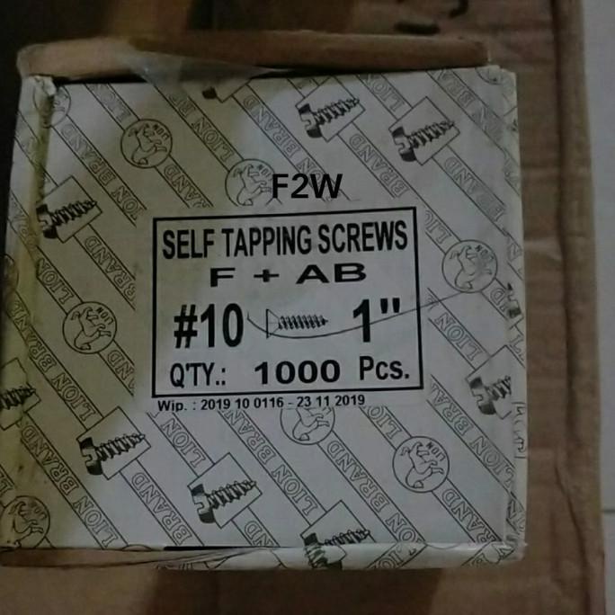 Jual SEKRUP TAPPING FAB 10X1" MOON LION SKRUP FH (+) KEPALA RATA 2,5CM ...