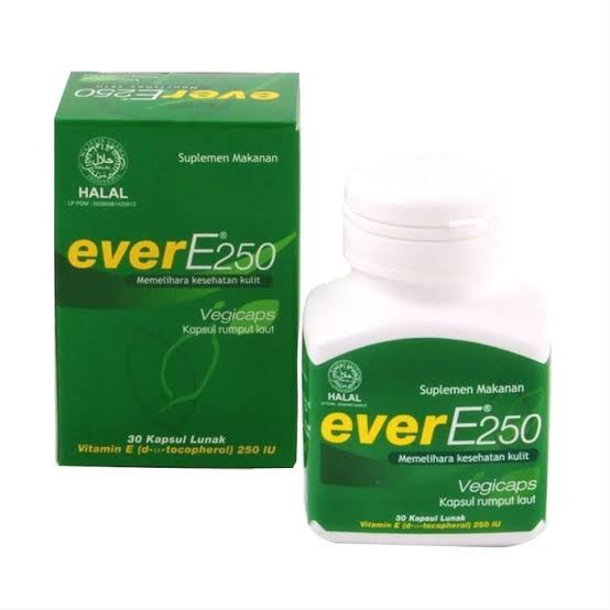 Jual Ever E 250 IU isi 30 kapsul - Suplemen Vitamin E untuk kulit ...
