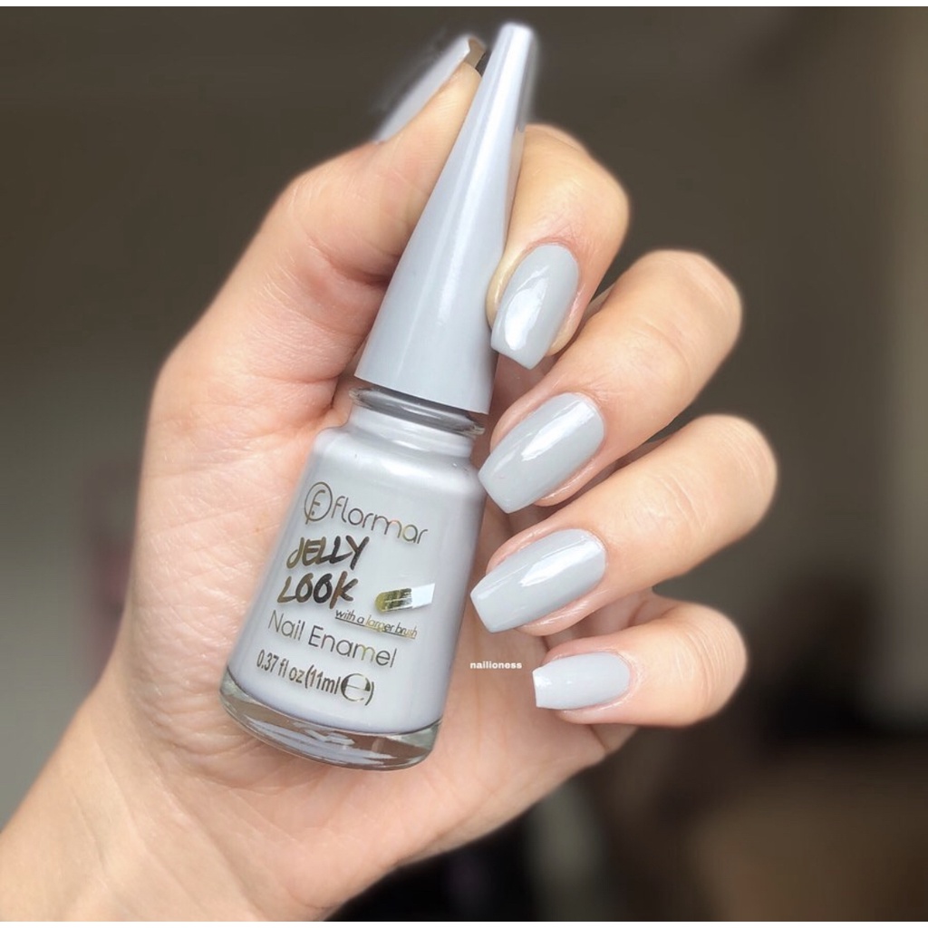 Jual JL24 Light Grey - Flormar Nail Enamel Jelly Look - Flormar Nail Polish - Cat Kuku Halal ...