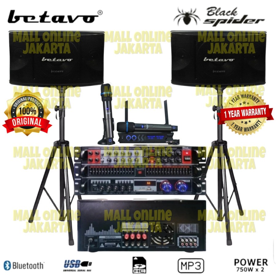 Jual Paket karaoke Betavo 10 inch bps4510 sound system power ...