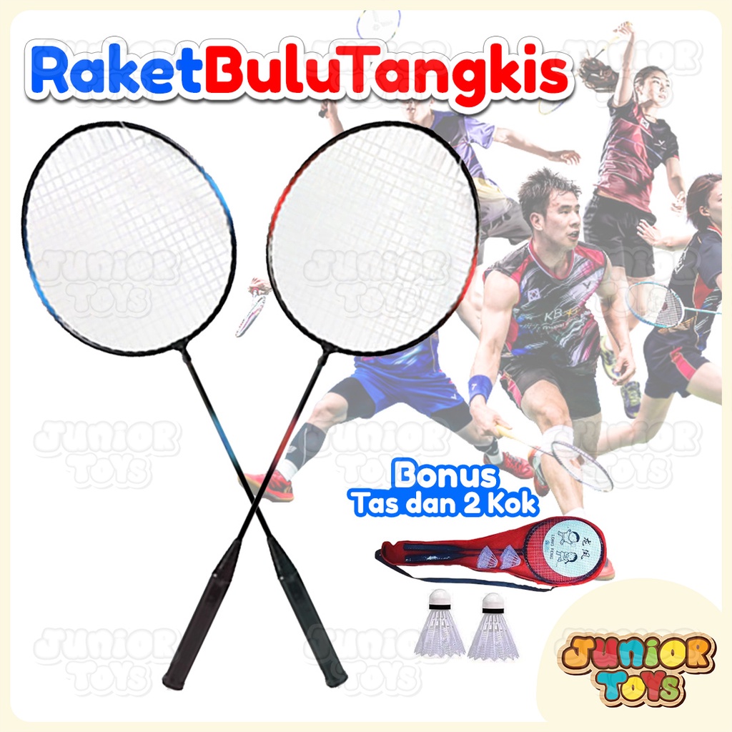 Jual Alat Olahraga Raket Bulutangkis 2 Pcs Kok dan Sarung | Shopee ...