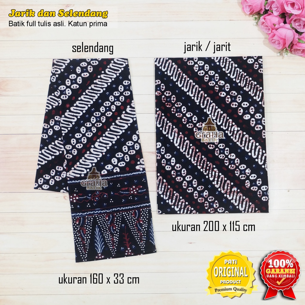Jual JARIK JARIT SELENDANG KAIN BATIK TULIS BAKARAN PAKAIAN BAJU ADAT ...