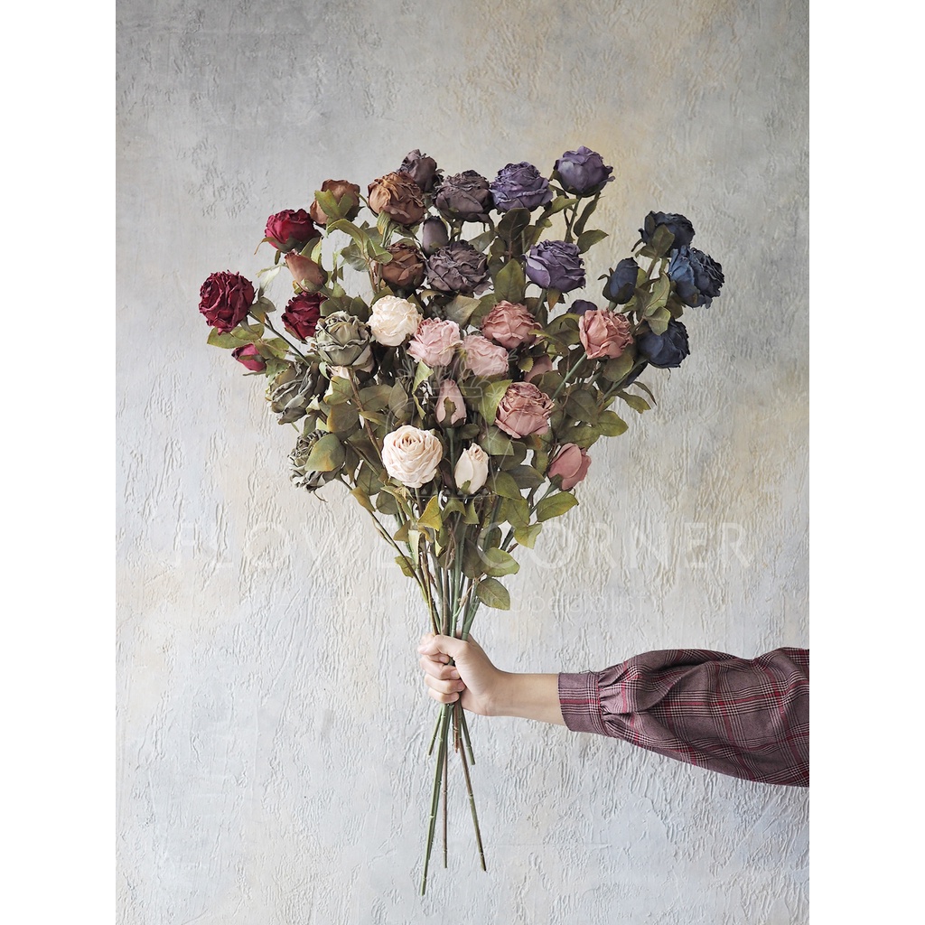 Jual Bunga Artificial Burnt Spray Rose Rustic (B22212) | Shopee Indonesia