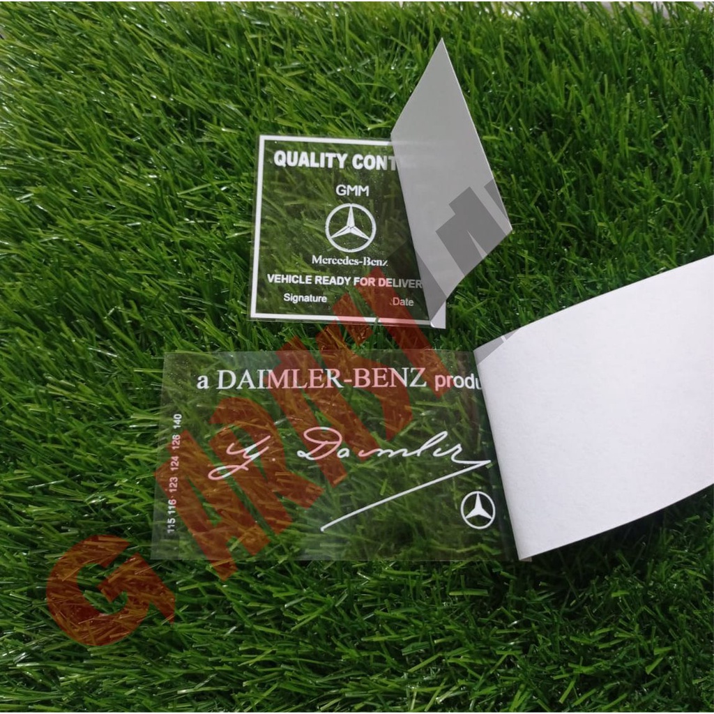 Jual STICKER MERCEDES-BENZ QUALITY CONTROL DAIMLER 1 SET TEMPEL DALAM ...