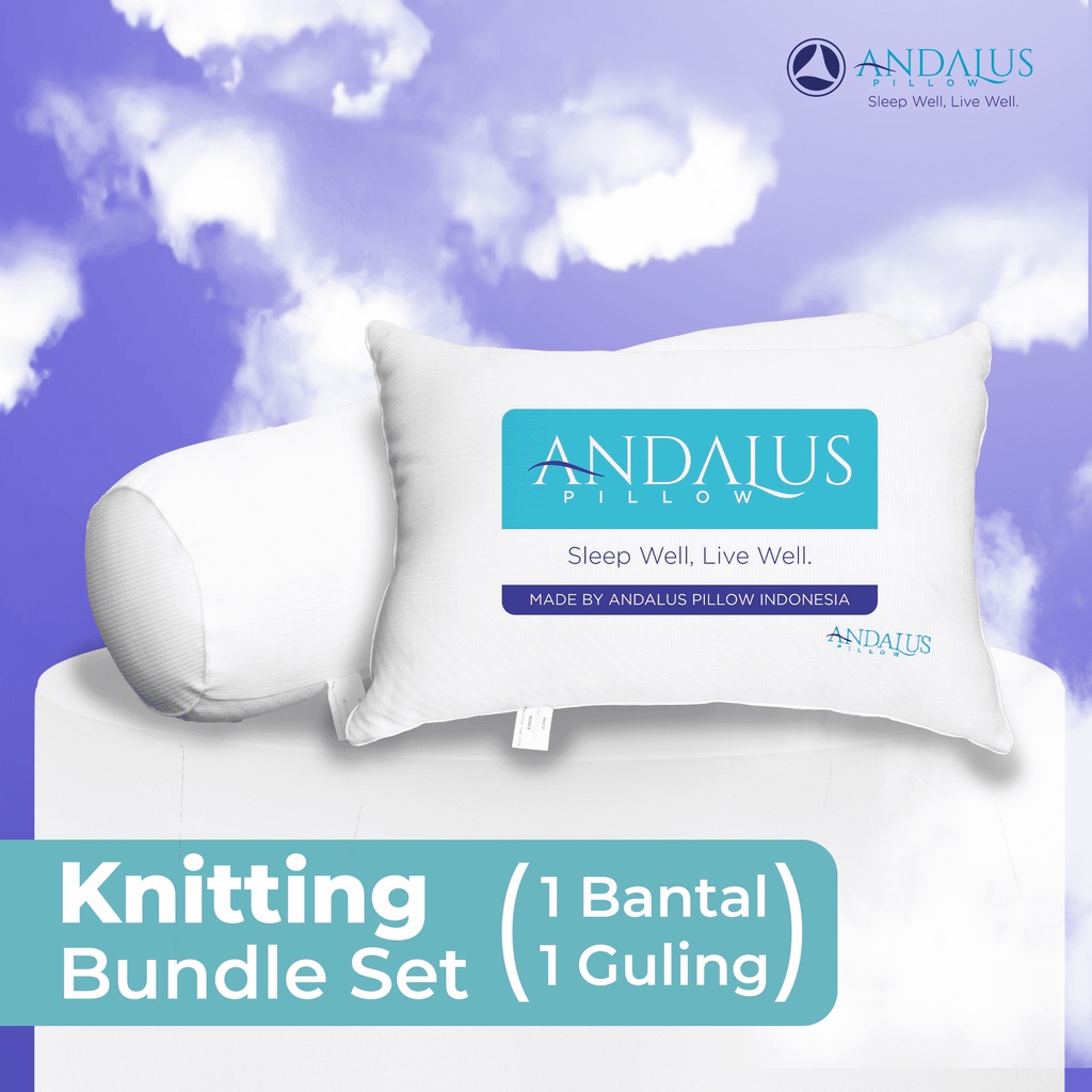 Jual Paket Bundling 1 Set Bantal Guling Andalus Knitting Zipper ...